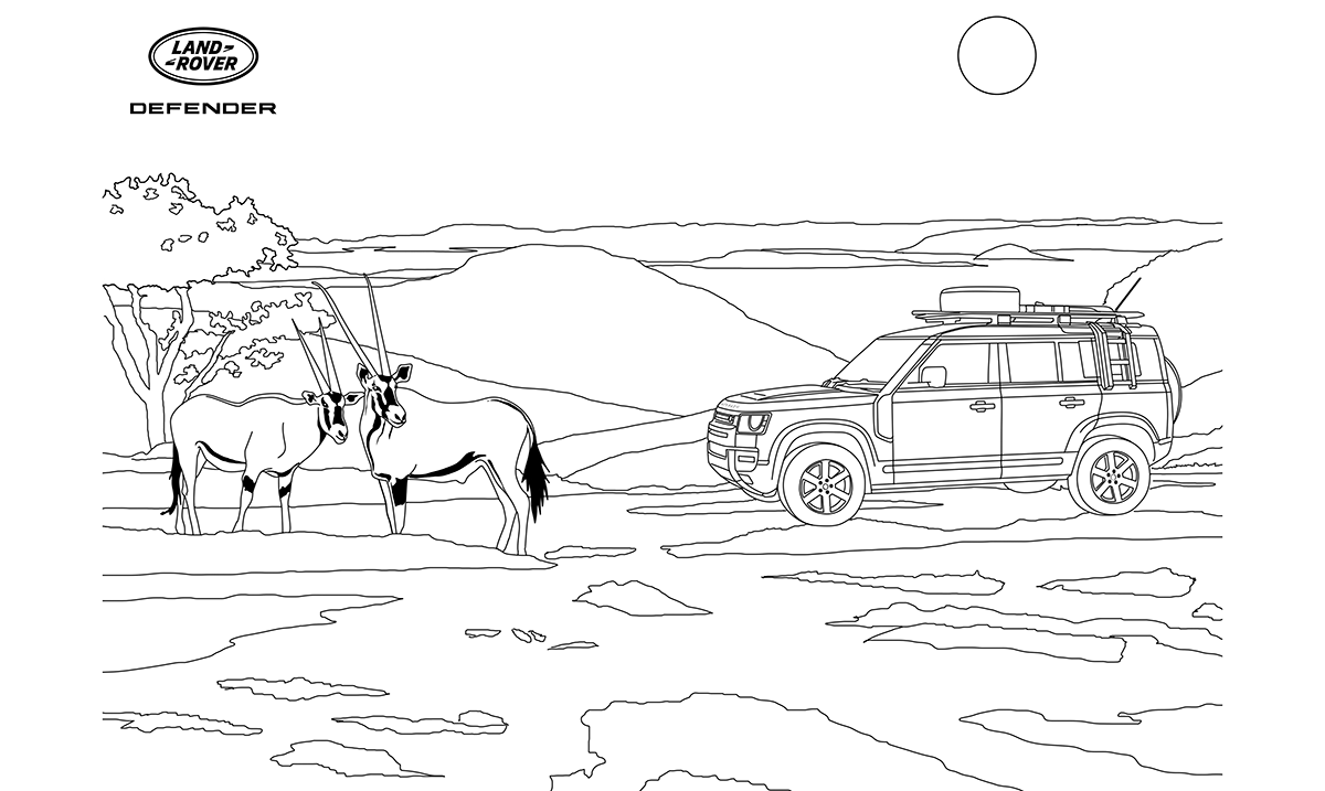 Land Rover Defender colouring in images | Land Rover Media Newsroom