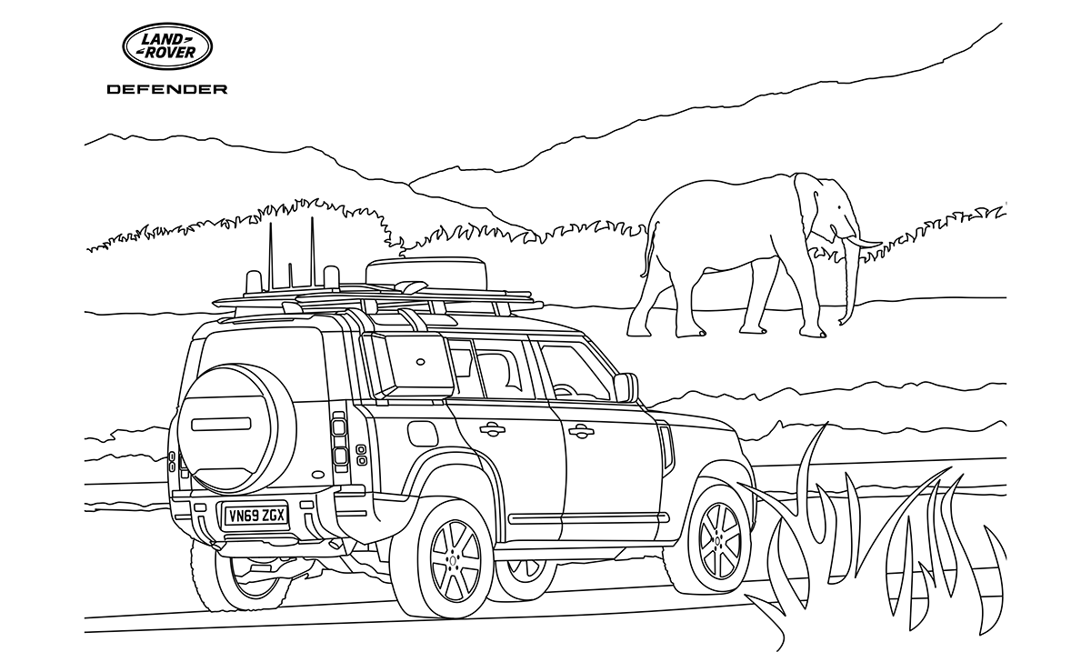 Land Rover Defender colouring in images | Land Rover Media Newsroom