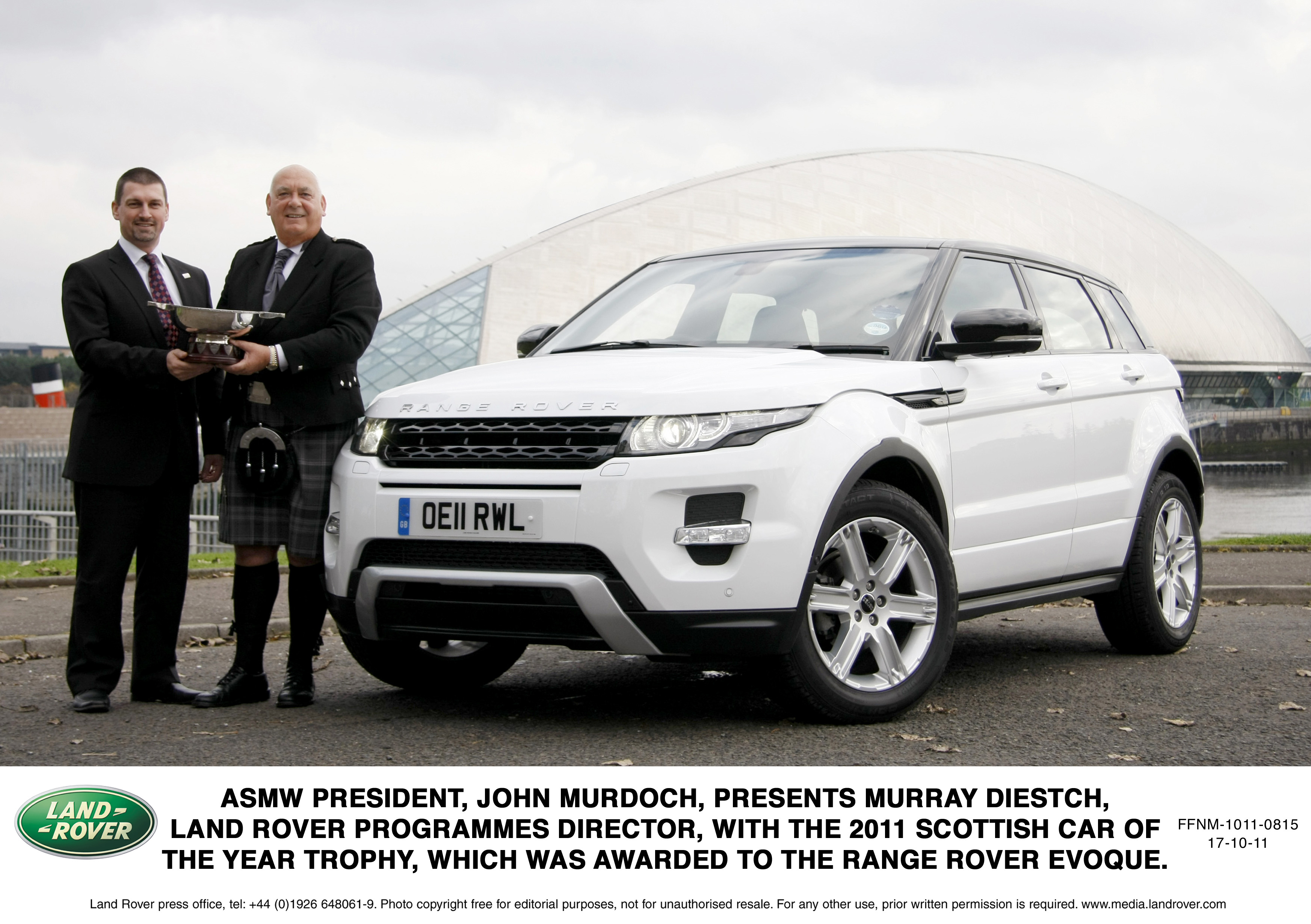 Range Rover Evoque Is Scottish Car Of The Year 2011 | Land Rover Media ...
