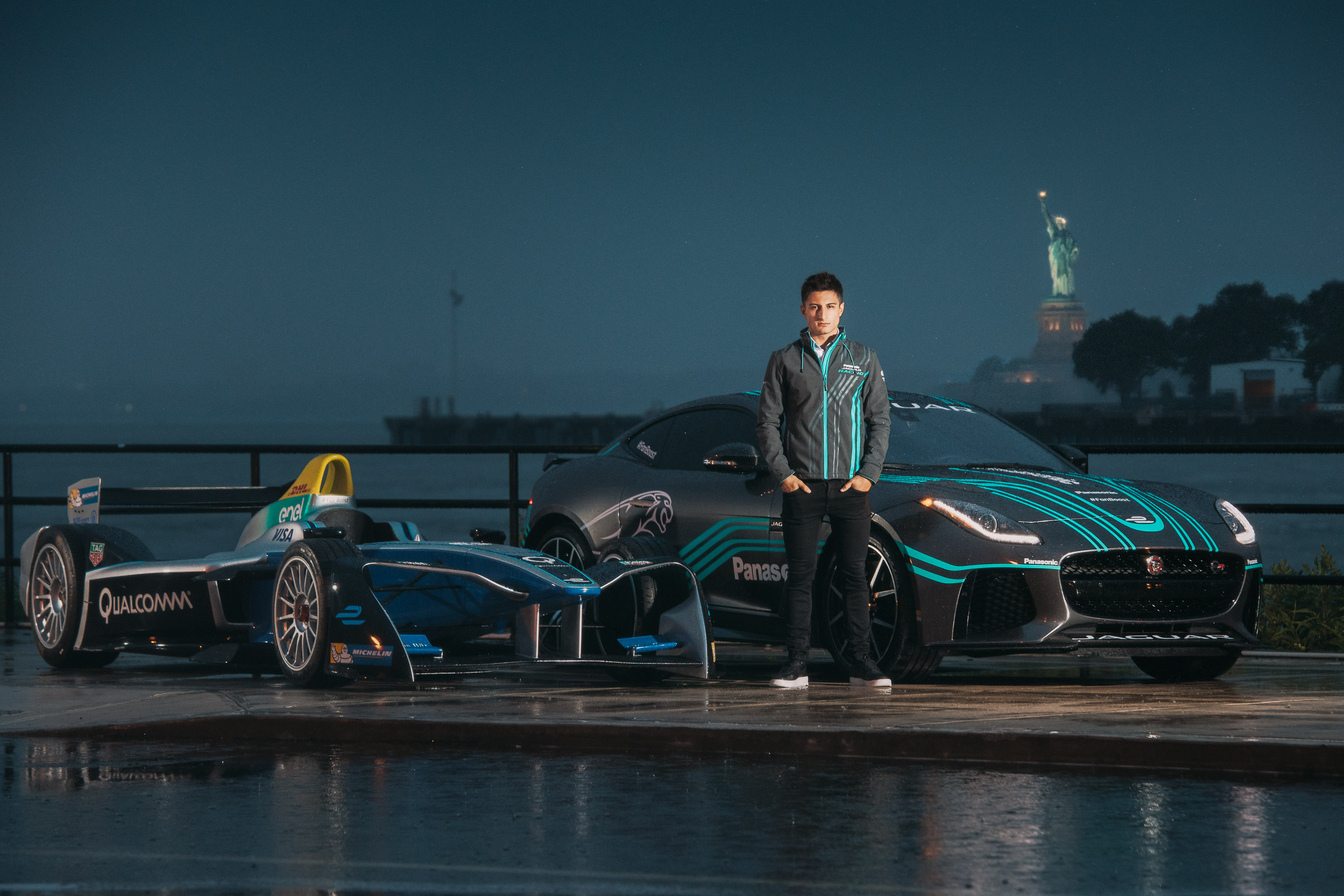 PANASONIC JAGUAR RACING DRIVER MITCH EVANS VISITS NEW YORK CITY TO ...