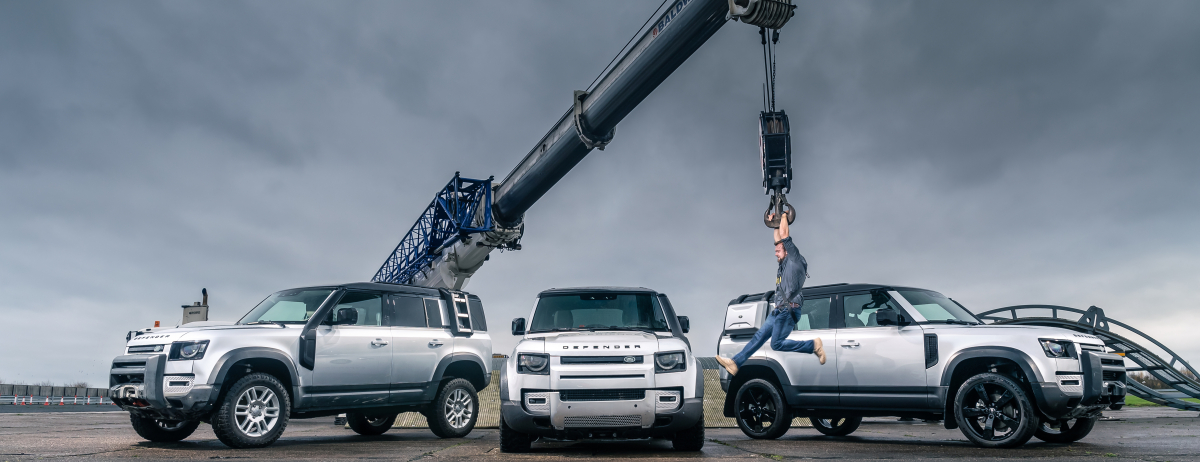 Defender put to the ultimate test of strength by suspending three ...