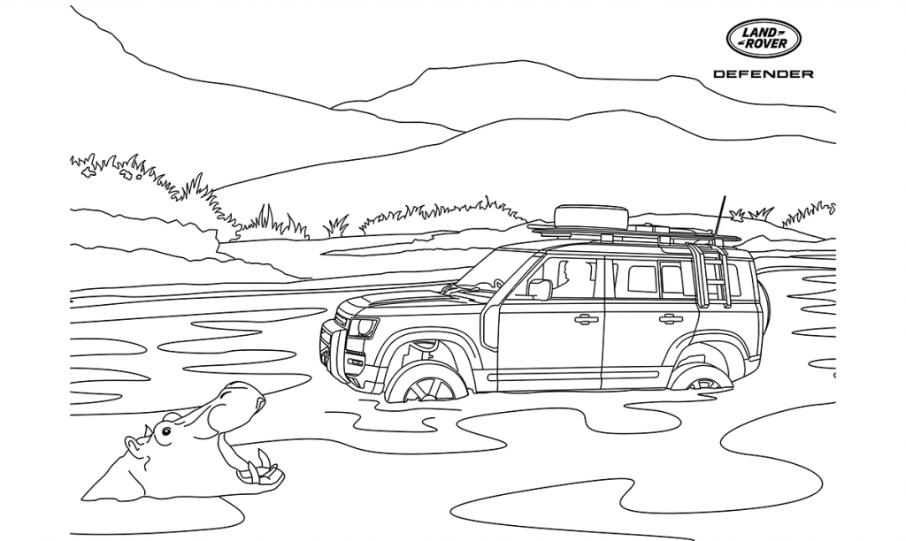 Land Rover Defender colouring in images | Land Rover Media Newsroom