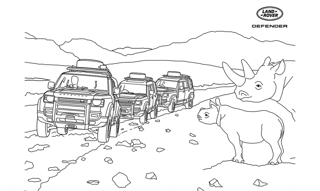 Land Rover Defender colouring in images | Land Rover Media Newsroom