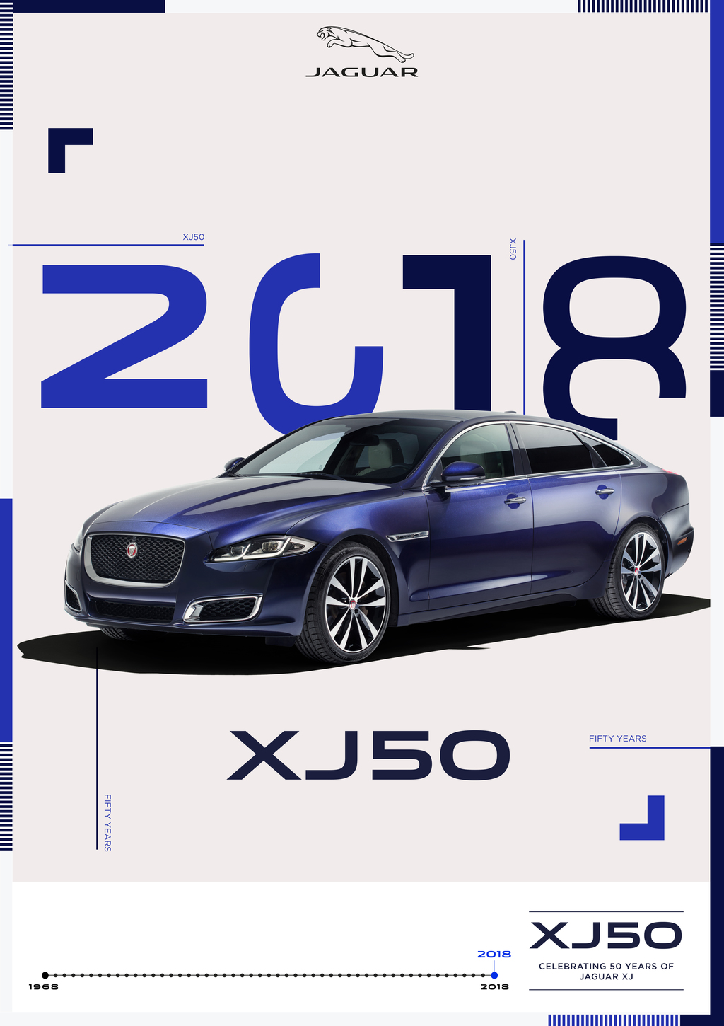 Jaguar XJ Heritage Posters - 1968 to 2018 | Jaguar Media Newsroom