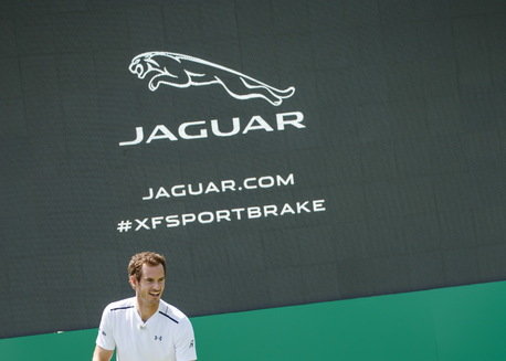 ANDY MURRAY SERVES UP NEW JAGUAR XF SPORTBRAKE - CELEBRITY TENNIS MATCH ...